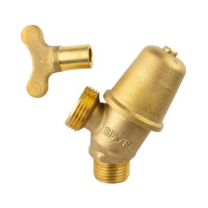 15mm Cistern Taps White Handles - Simplefix